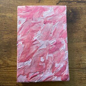 Liz Fe Art | Art | Handpainted 25 By 25 Pink And White Painting With ...
